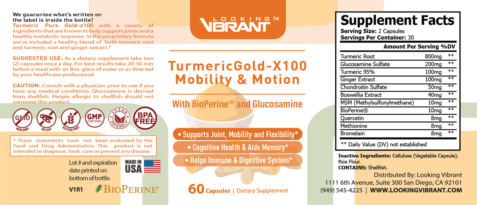 Turmeric Gold-X100 (Mobility & Motion) – lookingvibrantcom